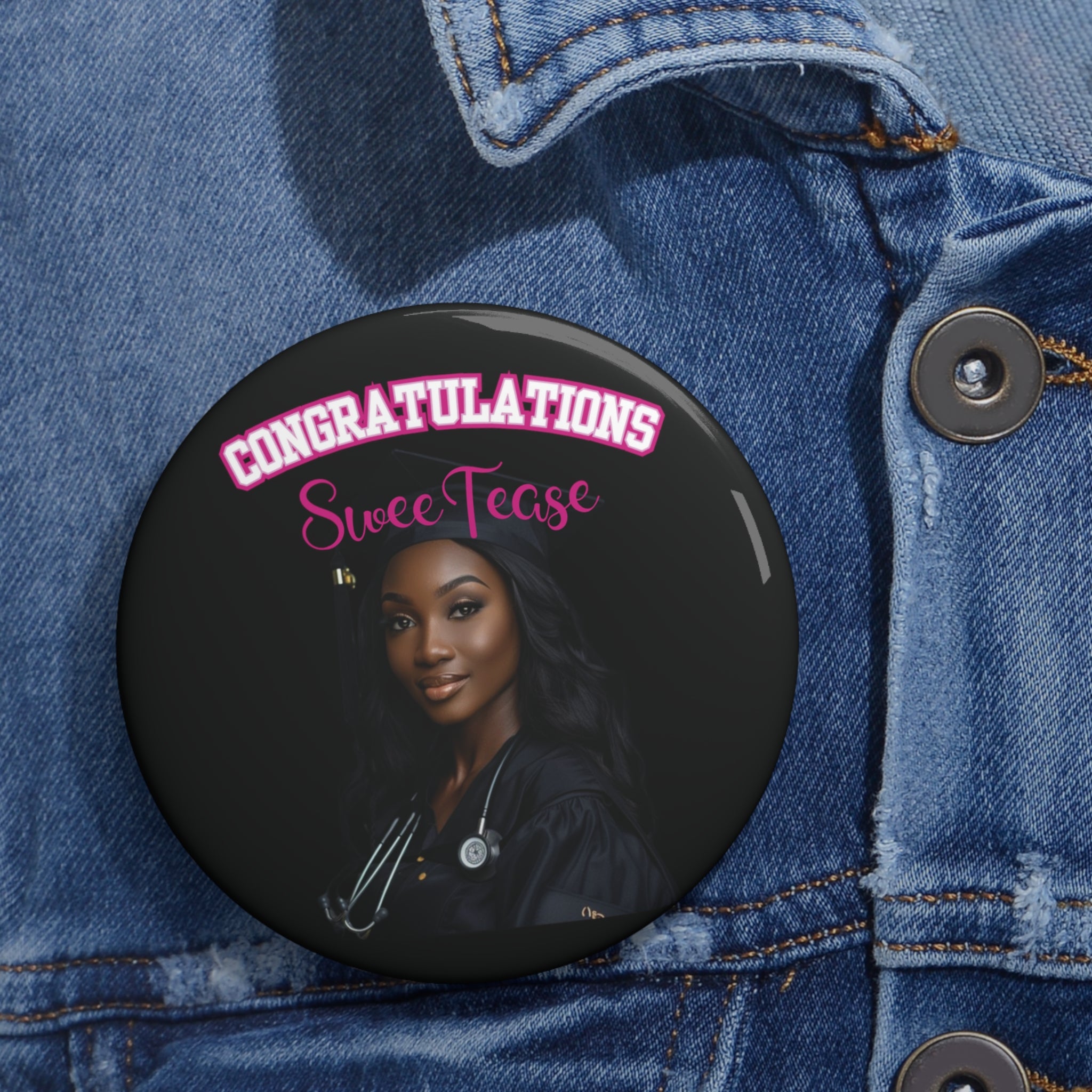 Customizable Graduate Buttons – SweeTease Designs